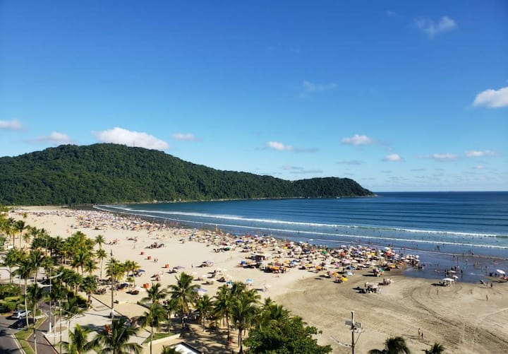 Apartamento Acolhedor Frente Mar Na Guilhermina - Praia Grande