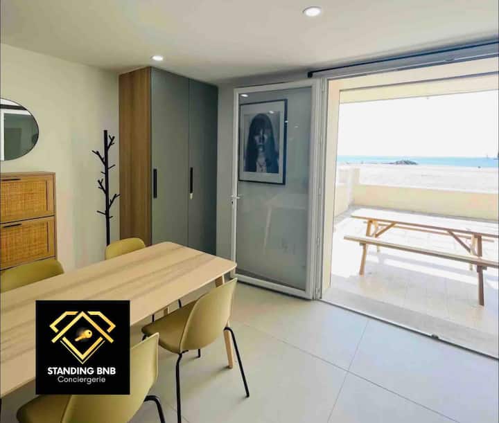 "Sur La Plage"superbe F3+clim+park Privé - Palavas-les-Flots