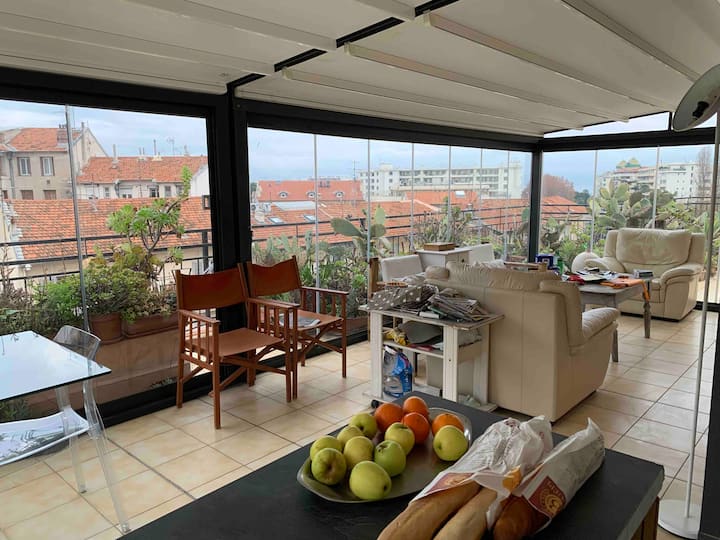 Villa On The Roof With Wide Roof Garden - Niza