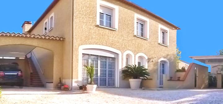 Luxurious 1st Floor Very Beautiful Villa 200m Beach Panoramic Terrace Quiet Carport - Argelès-sur-Mer