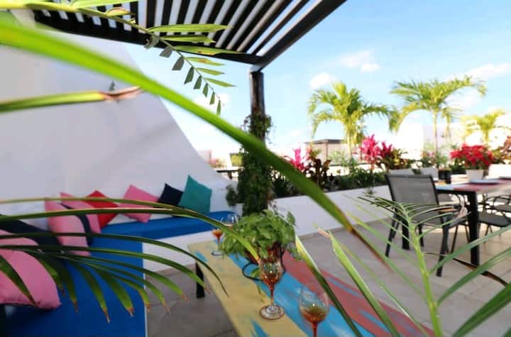 Penthouse, Private Rooftop, Pool And Free Parking - Playa del Carmen