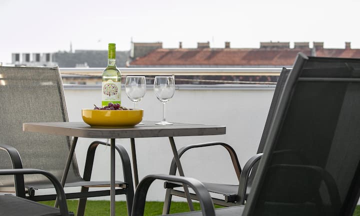 Two Apartments Together With Panoramic Terrace+a/c - Budapeste