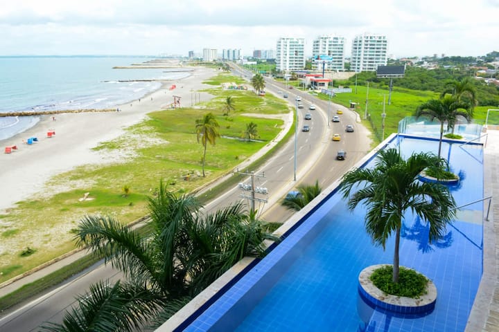 Apartamento Muy Cómodo Y Seguro Frente Al Mar. - Cartagena