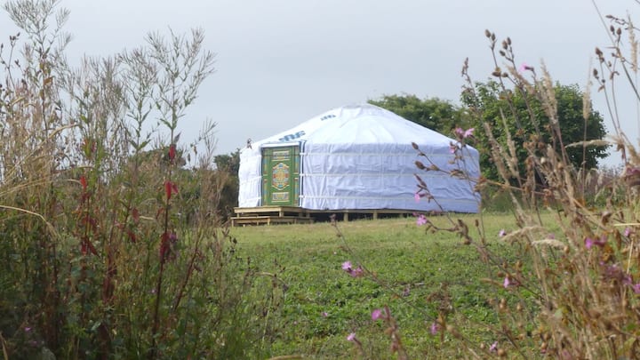 'Meadow Yurt', Higher Trenear Farm - Porthleven