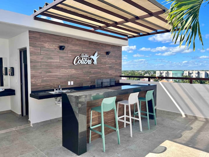 Spacious Pet Friendly Studio With Patio, Gym &Pool - Playa del Carmen