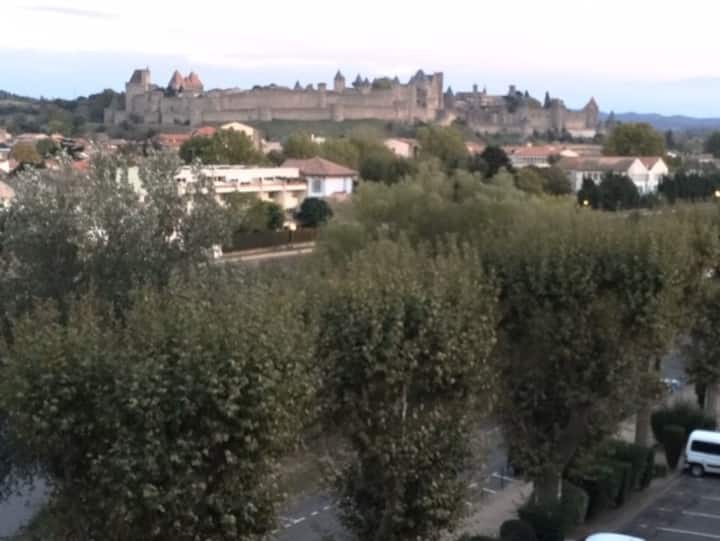 Bellevue De L'aude Avec Terrasse Vue Sur La Cité. - Carcassonne