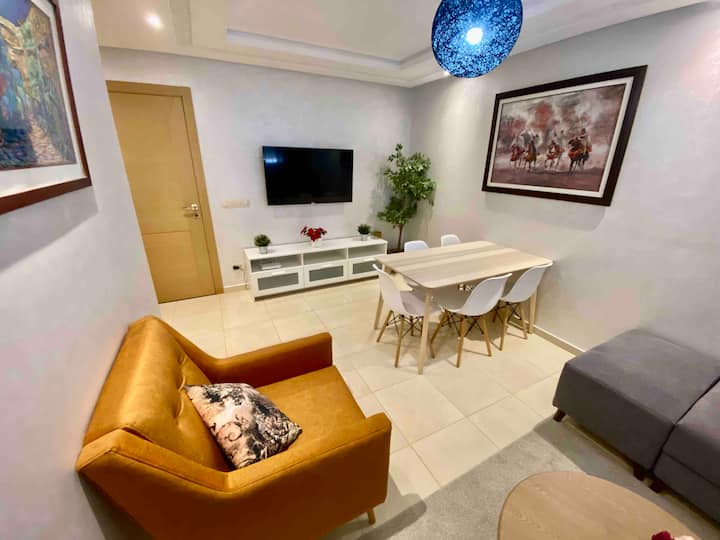 Appart Cosy Proche De L’aéroport Et Technopolis - Salé