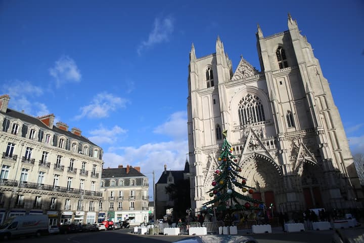 Grand 2 Pièces Place De La Cathédrale - Spa/balnéo - Nantes