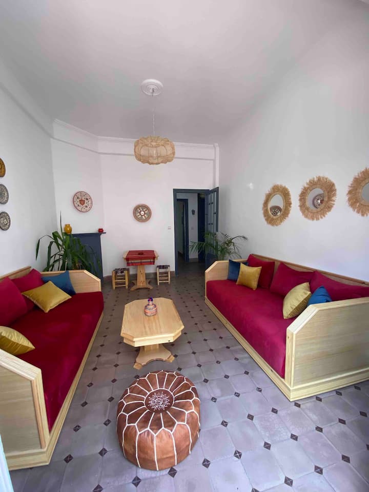 Appartement Rénové Hyper-centre, Vue Mer, 2 Pièces - Tangier