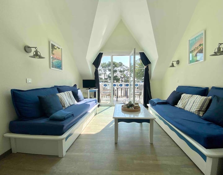 Duplex, En Résidence Avec Piscine, Face La Plage! - Fouesnant