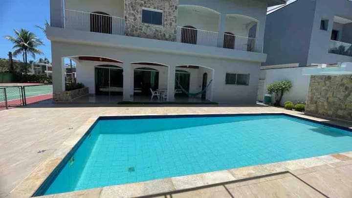 Mansão| Piscina| Quadras| Cond. De Luxo| Até 22 P - Guarujá
