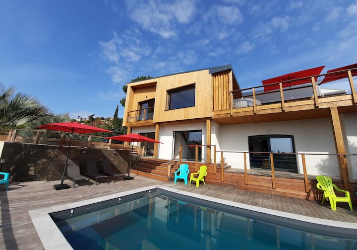 Villa Le Repère Vue Mer Quartier Calme - Sainte-Maxime