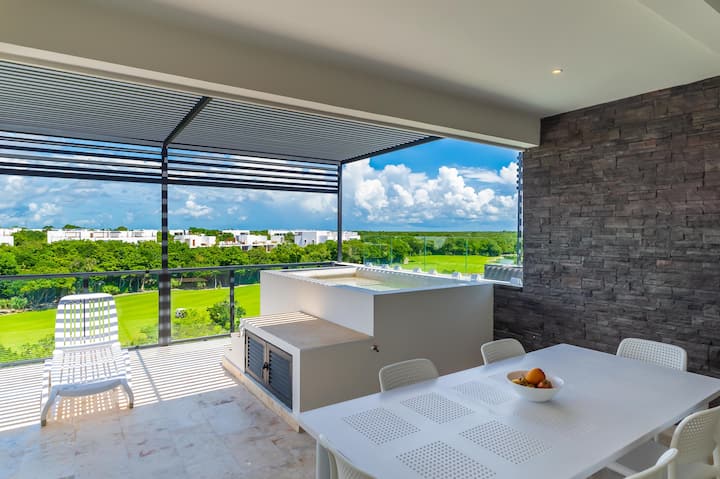 Luxury Penthouse, Private Rooftop And Splash Pool - Akumal