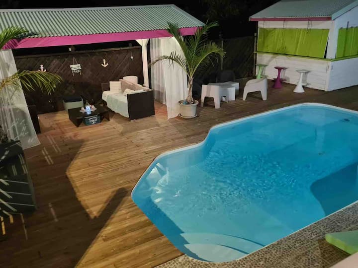 Villa Kreyol Lecusson - Private Pool & Walking Beach In Saint-françois - Guadeloupe