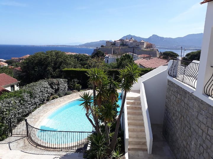 Villa - Piscine,  Centre De Calvi, Vue à 180° - Calvi