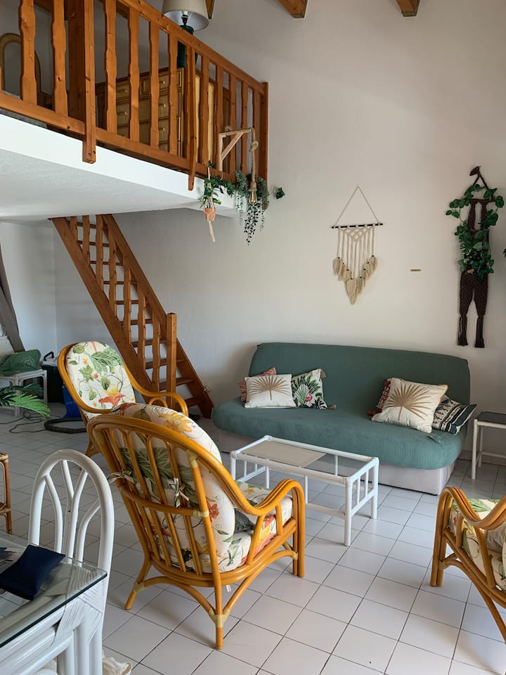 Grand Appart. Plage Richelieu 100 M. 
Piscine/park - Agde