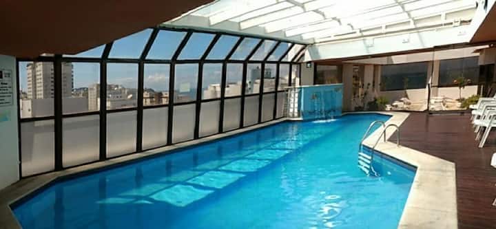 Apt Flat/2 Dm, 1 Suite, Sea View -Pitangueiras - Guarujá