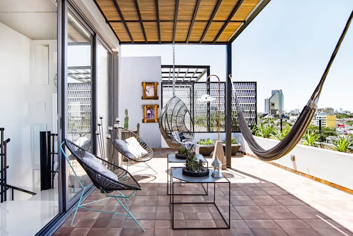 Penthouse Con Terraza Privada Y Vista A La Montaña - Guadalajara