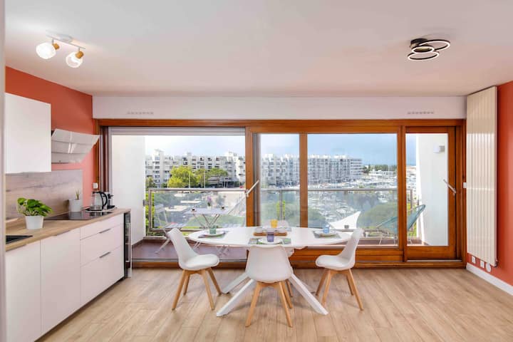 Apart. Rénové Plein Sud, Terrasse, 3 Chb Vue Port - Palavas-les-Flots