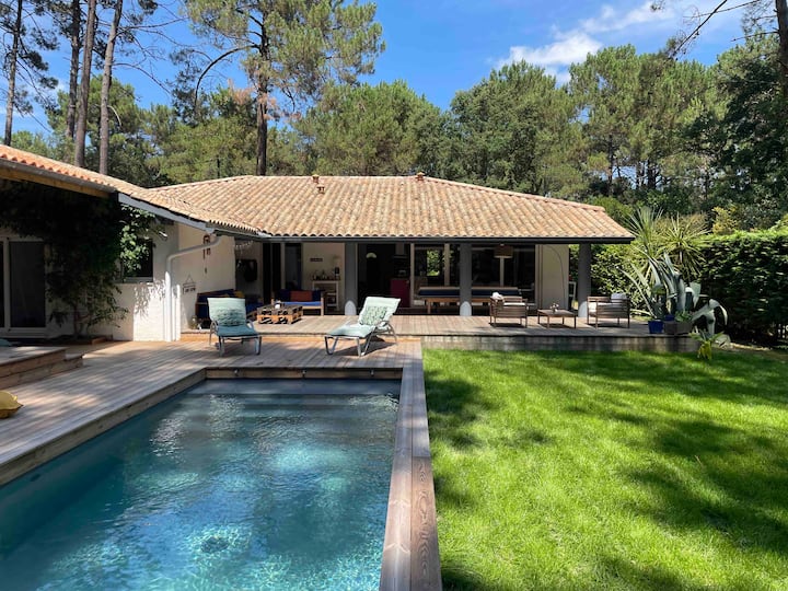 Belle Villa Familiale Avec Piscine Au Calme - Soorts-Hossegor