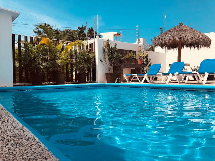 B1 Lujoso Condo A  Metros De La Playa Planta Baja - La Peñita de Jaltemba