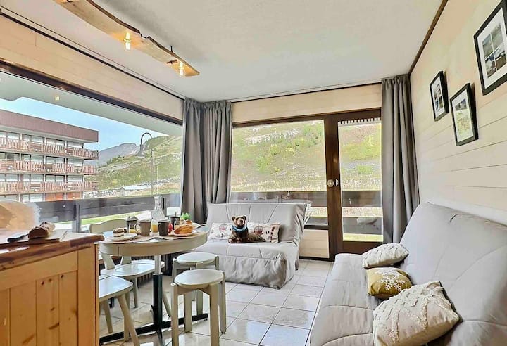 Studio Très Lumineux Skis Aux Pieds 2/4 Pers. - Lac de Tignes