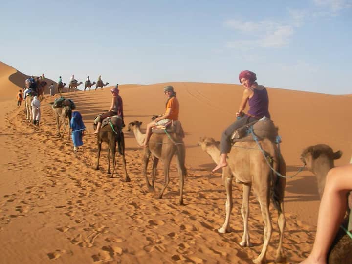 Desert Camel Trip Camp Overnight - Merzouga