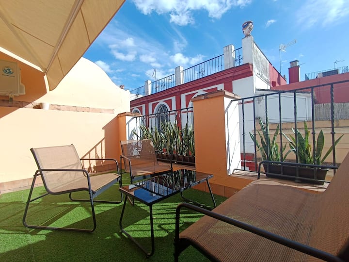 Casa Feria | 2br Duplex & Private Rooftop, Dúpl... - Seville