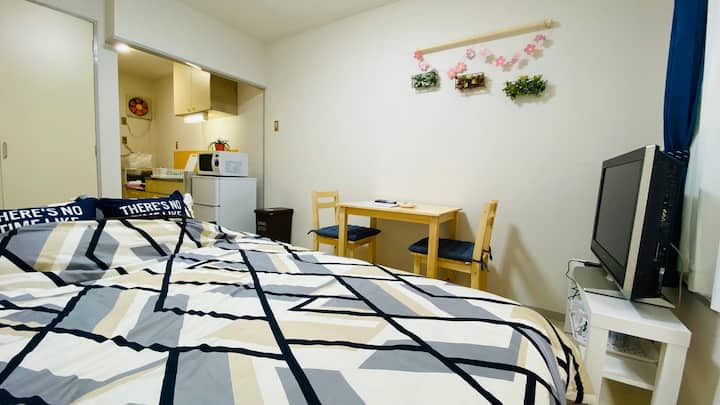 Nomadさんのアパートメント 新所沢駅徒歩1分、ダブルベッド・布団付きアパートメント T17 - Tokorozawa