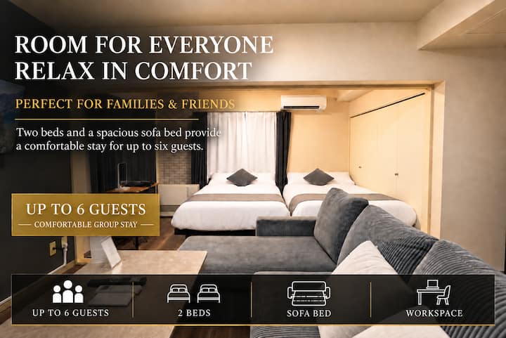 Spacious Accommodation In Sapporo, Nakanoshima | Up To 6 People | Families And Groups Welcome, Heartone 402/1ldk Apartment - Sapporo