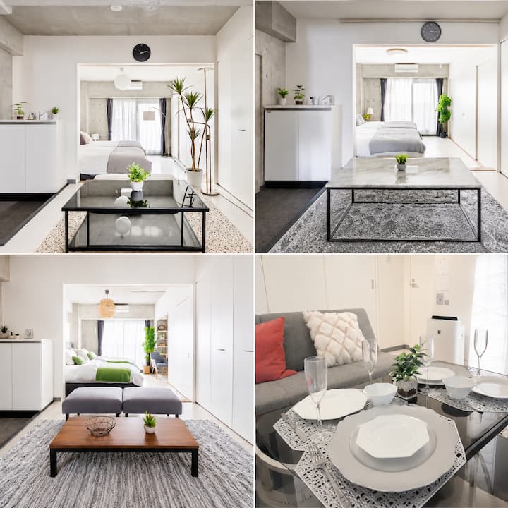 Shibuya Sta.3-min Walk|3 Luxury 45㎡ Suites|max15、. - Shinagawa