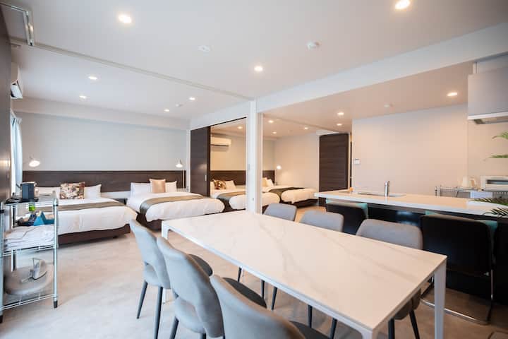 So Sumiyoshi｜14-minute Walk From Hakata Station And 8-minute Walk From Watanabe-dori Station｜fully Equipped｜60㎡ Private Rental｜up To 8 People｜... - Fukuoka