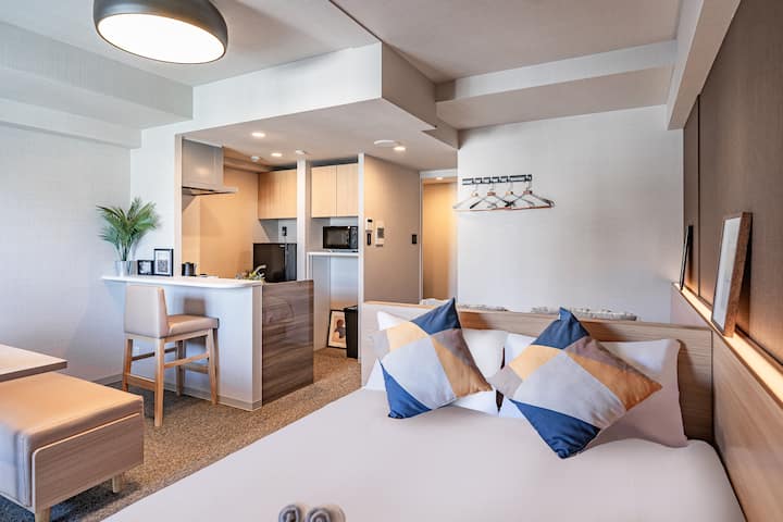 住一心斋桥3号店/家庭旅游/地铁步行3分/kix/心斋桥/大丸/道頓堀/难波/長堀橋、双大床公寓 2 - Japan