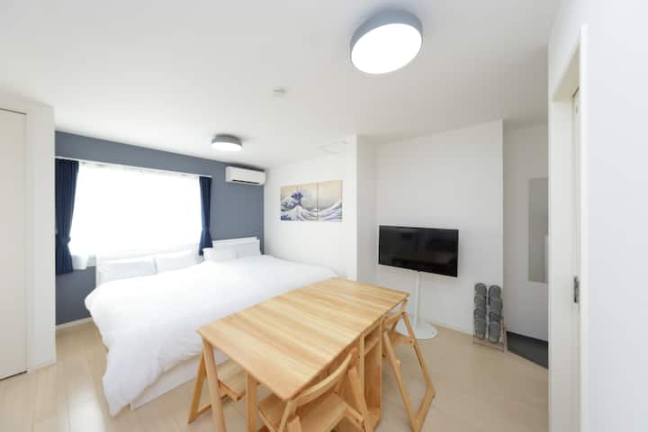 Rana Enoshima Sea 5 Min Walk, Station 2 Min Walk, 2 Double Bed Apartment A - Kamakura