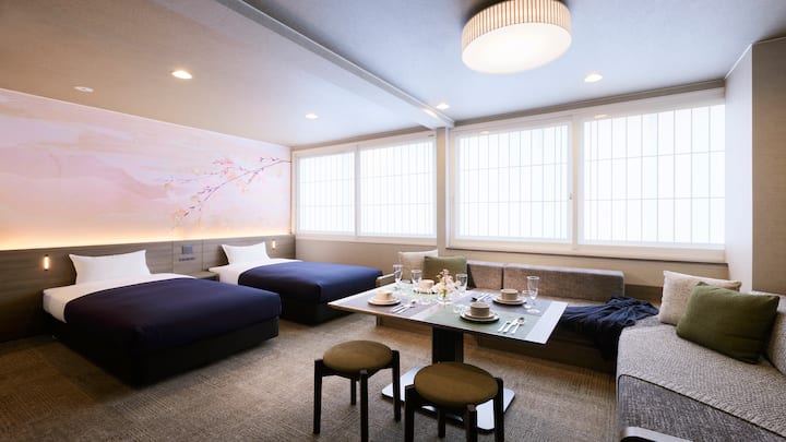 Minn Shijo-omiya, Apartment 3 With A Kitchen And 2 Single Beds - Kyoto