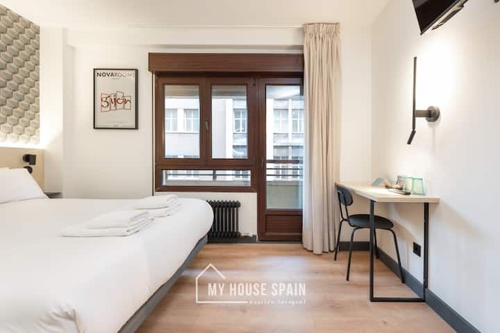 Myhousespain - Nova Rooms, Apartamento Con Cama D. - Gijón