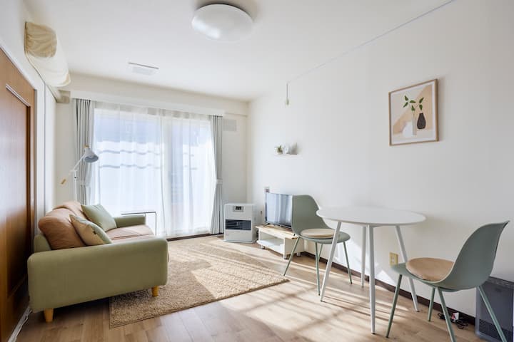 Maison Charme | Obihiro, Scandinavian 1ldk | 39 M² Private Rental, Free Parking, Twin Beds - Hokkaido