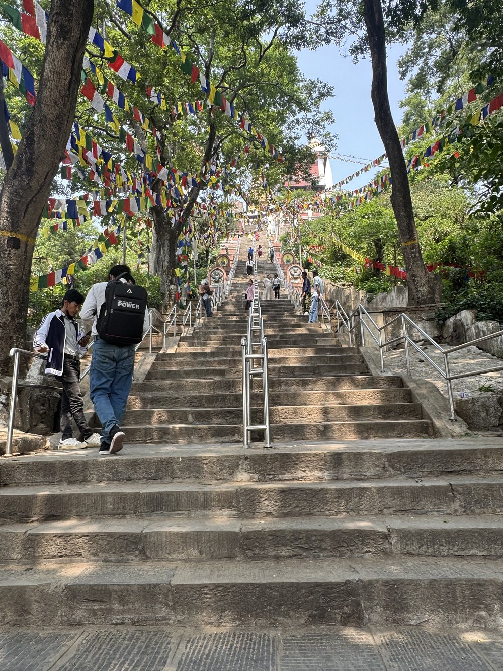 Climb sacred steps to the Monkey Temple