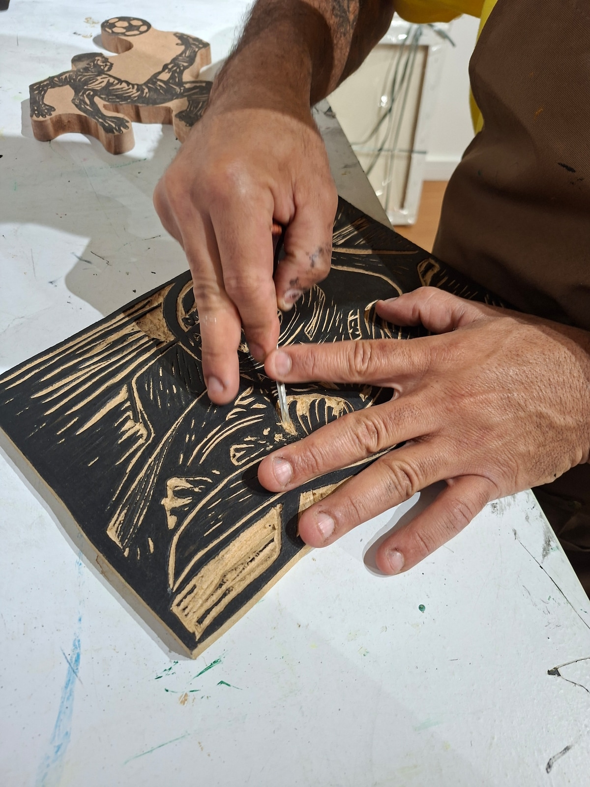 Woodcut and printing workshop