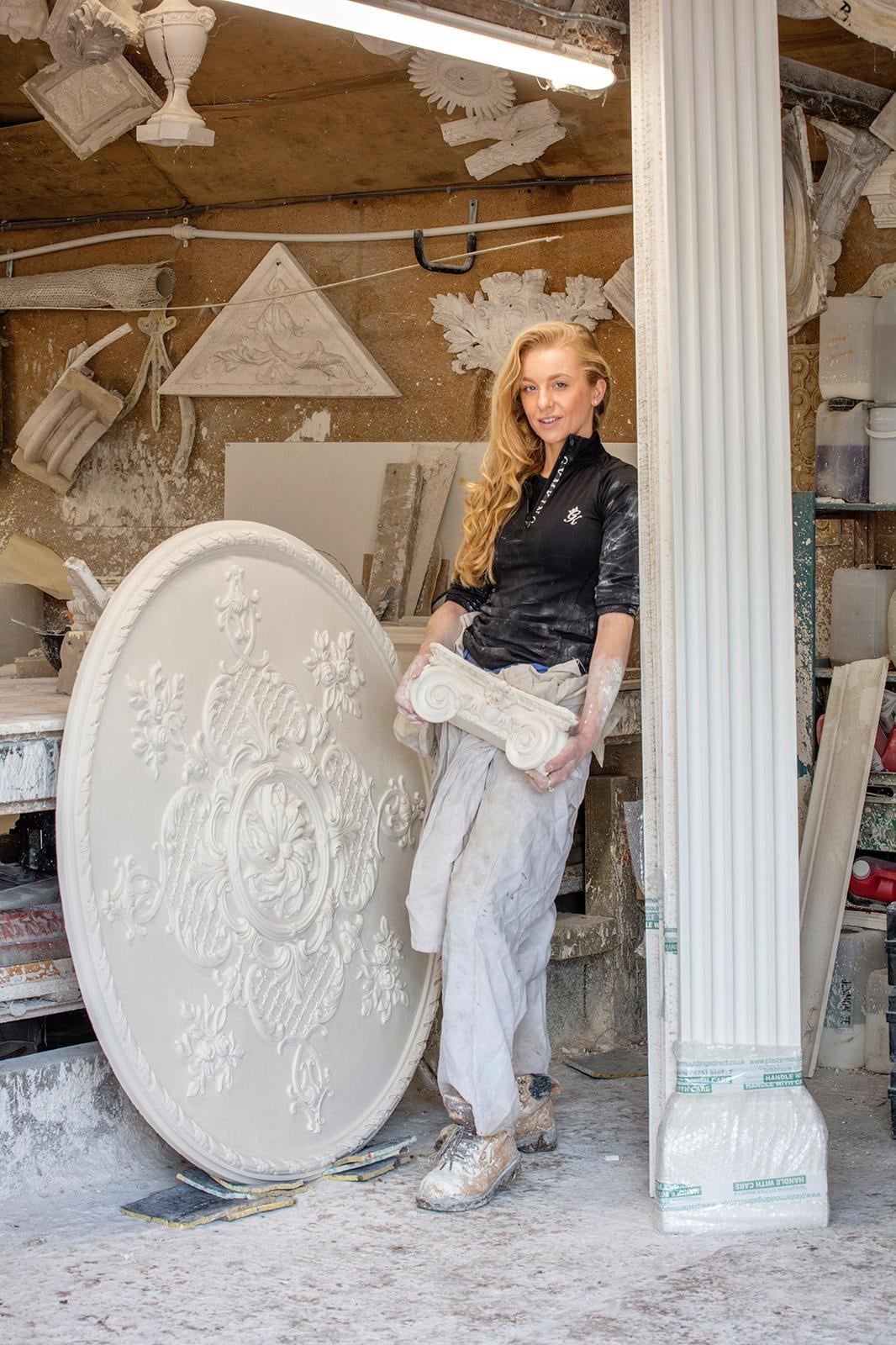 Cast a plaster ceiling rose with a master artisan
