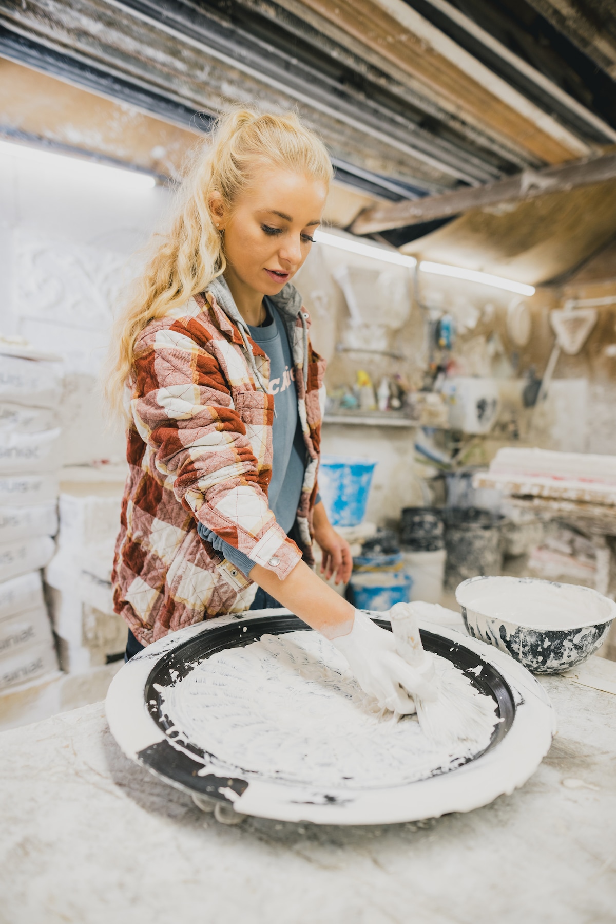 Cast a plaster ceiling rose with a master artisan