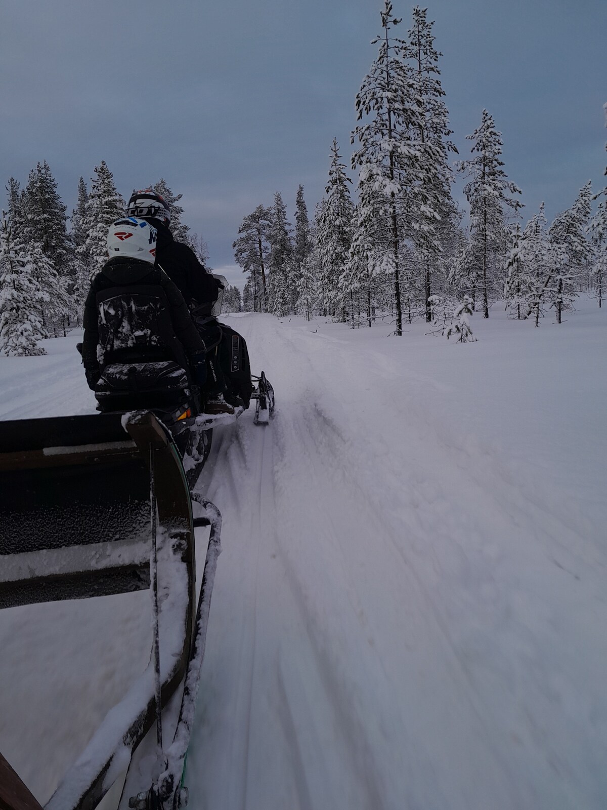 Snowmobile sleigh ride