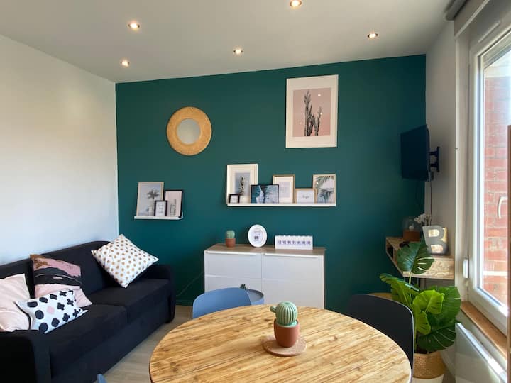Apt Cosy 4 Personnes - Draps - Wifi - Centre-ville - Le Touquet