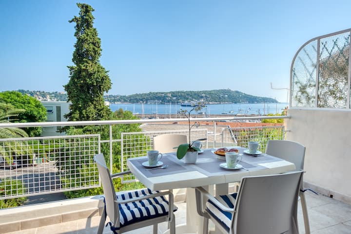 Quiet,sea View,10 Minutes From The Beach& Parking! - Villefranche-sur-Mer