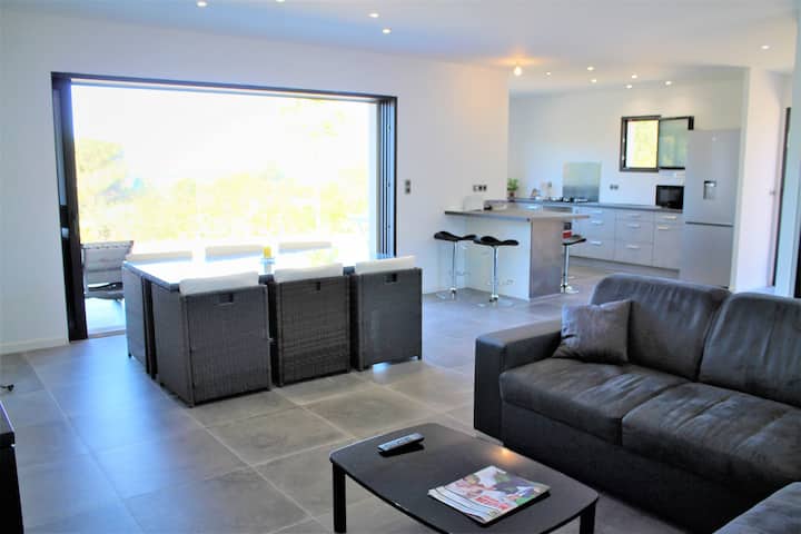 Villa Moderne Superbe Vue  Mer 100 M Des Plages - Porticcio