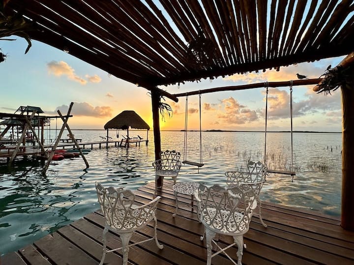 Lucia's Lagoon Front House. Kayaks, Sups And Bikes - Bacalar
