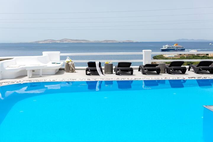 10 Superior Pool And Bar Sea View Studio - Mykonos Region
