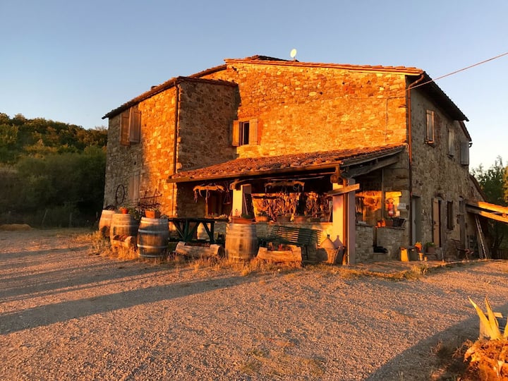 Farmhouse 15th Century In Chianti With Garden Between Florence And Siena - Radda in Chianti