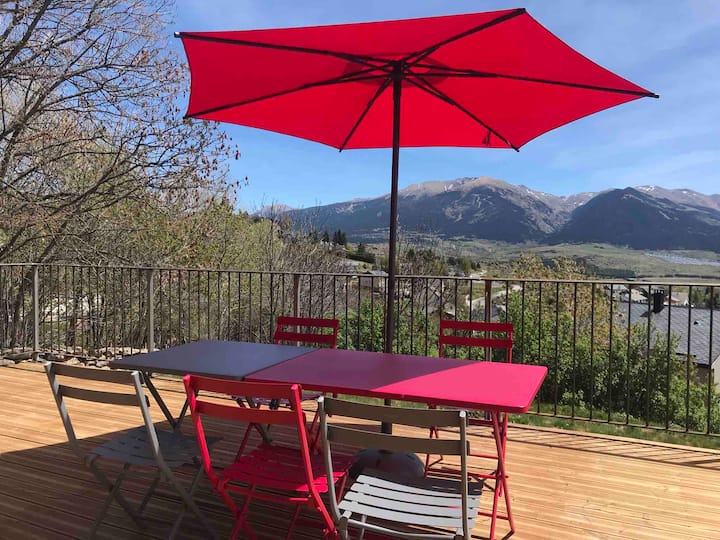 Charmant Rdc, Terrasse, Jardin, Vue Montagne - Font-Romeu-Odeillo-Via