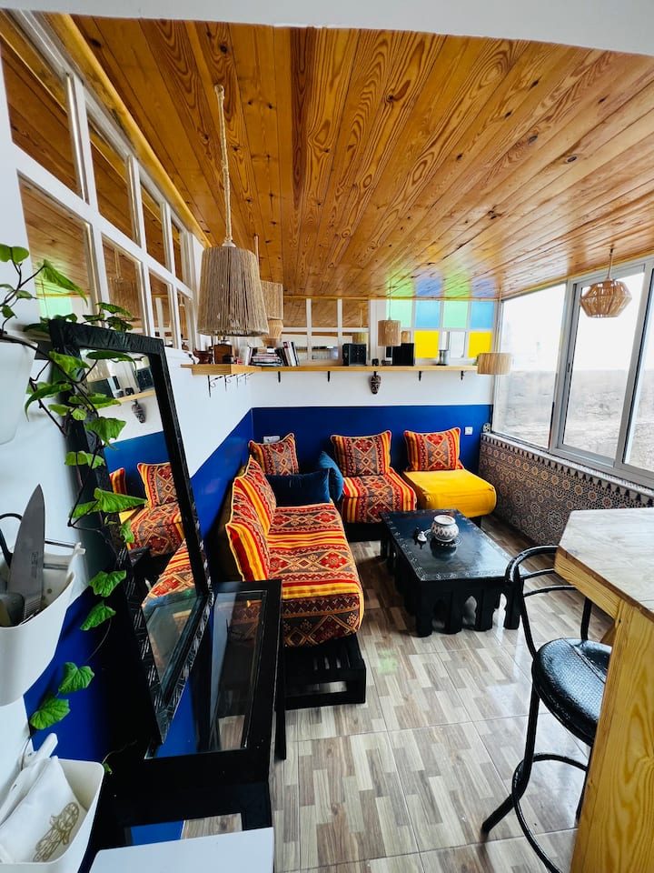 Private Upstairs Room In Tiny House W/ Ocean View - Essaouira